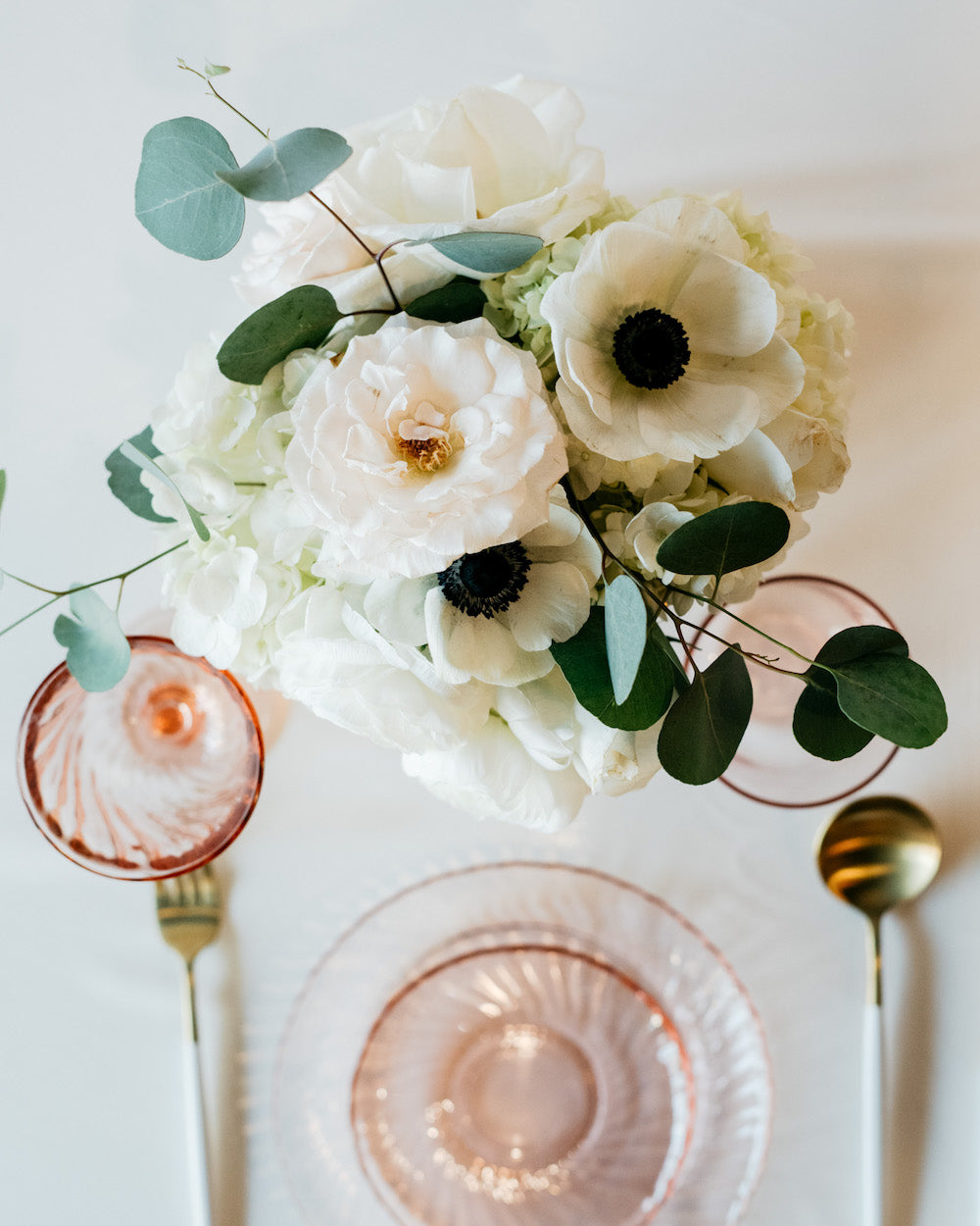 White Anemone Centerpieces