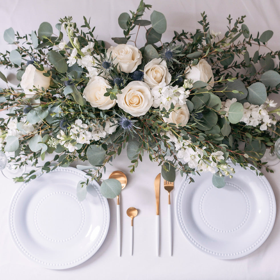 table wedding flowers